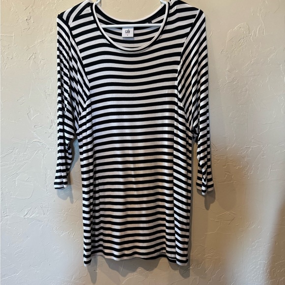 CAbi | Tops | Cabi Black And White Long Sleeve Boxy Tee | Poshmark